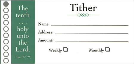 Church Supplies :: Tither Envelope (Bill Sized)